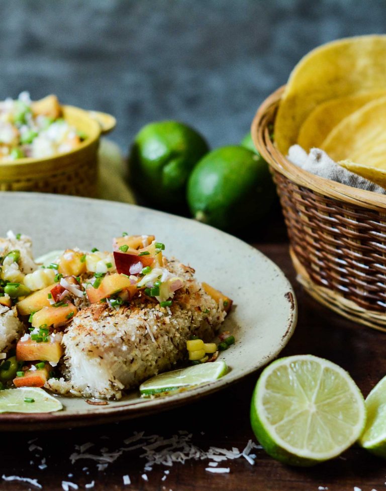 Tea Crusted Cod Tacos with Pineapple-Lime Salsa – Elemental Custard